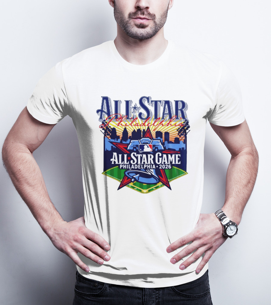 Philadelphia Phillies All Star Game 2026 Skyline Baseball MLB T-Shirt