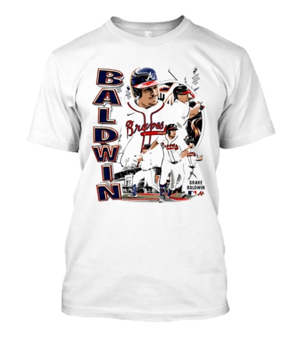 Atlanta Braves Baldwin 90s Bootleg Collage T-Shirt