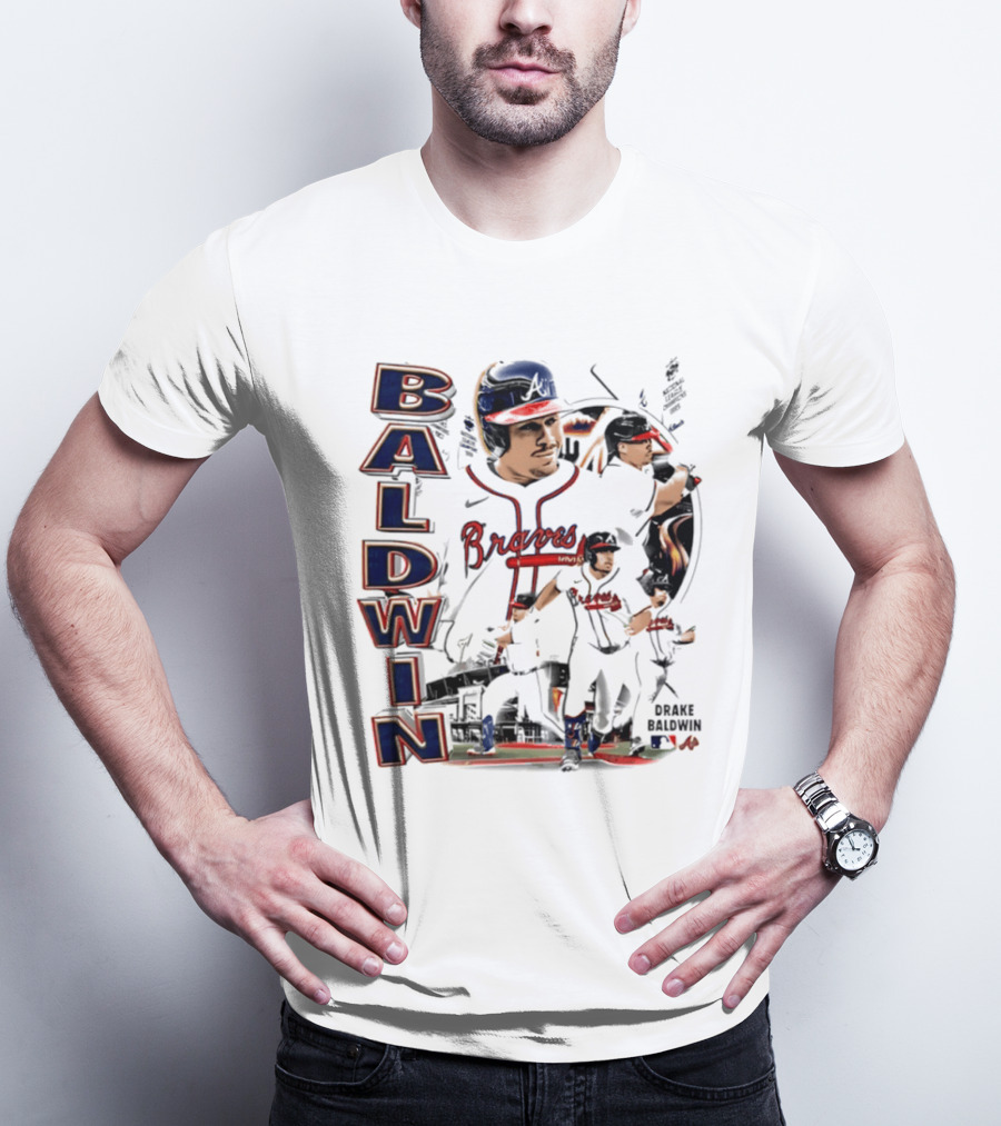 Atlanta Braves Baldwin 90s Bootleg Collage T-Shirt