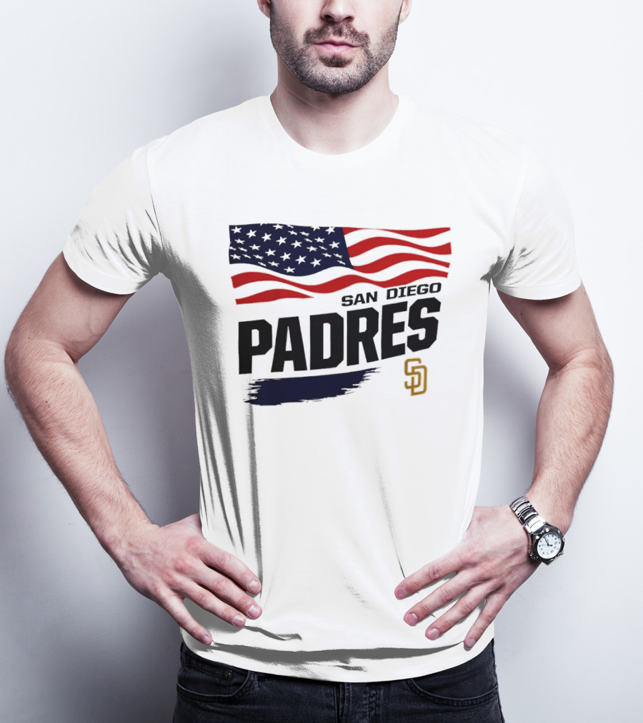 San Diego Padres American Flag SD T-Shirt