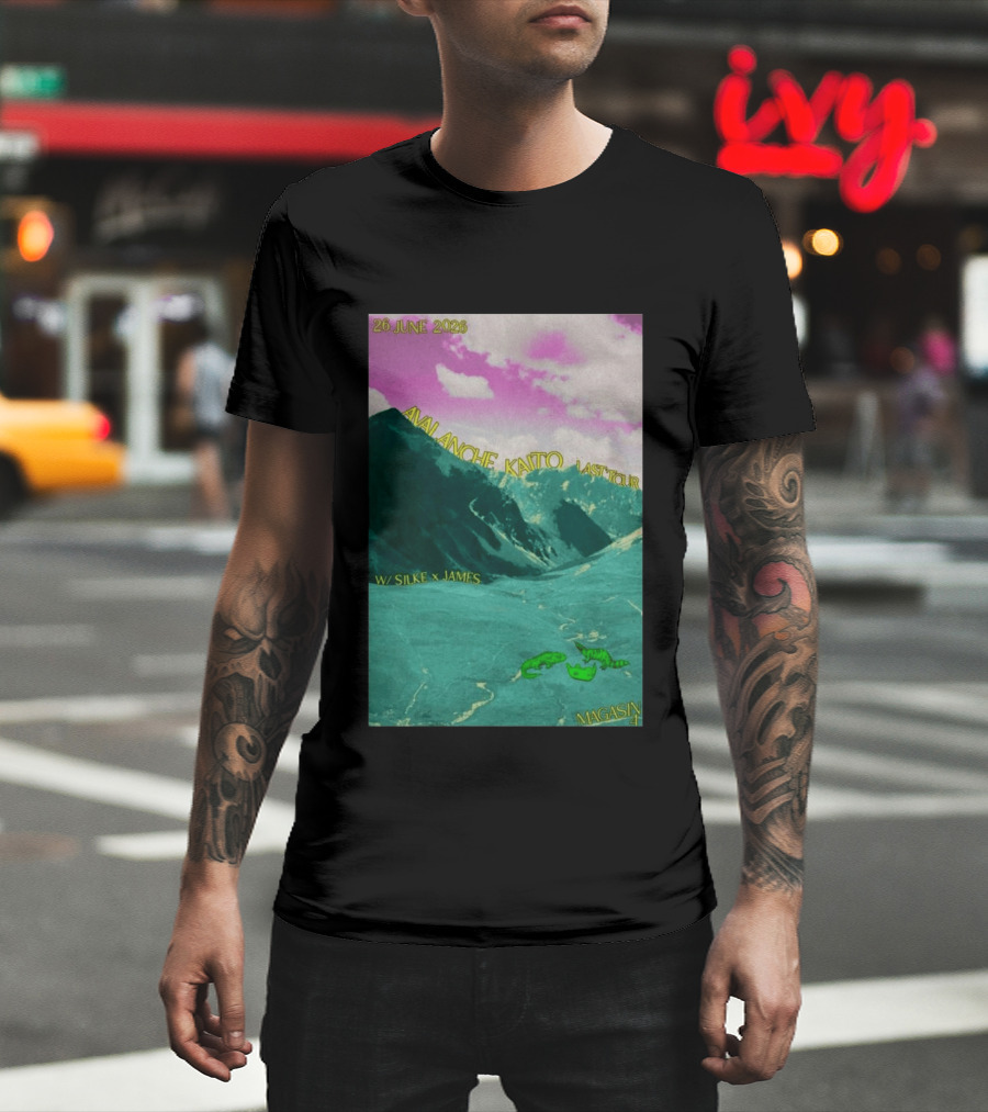 Avalanche Kaito Last Tour 26 June 2026 Magasin 4 Brussels With Silke And James T-Shirt