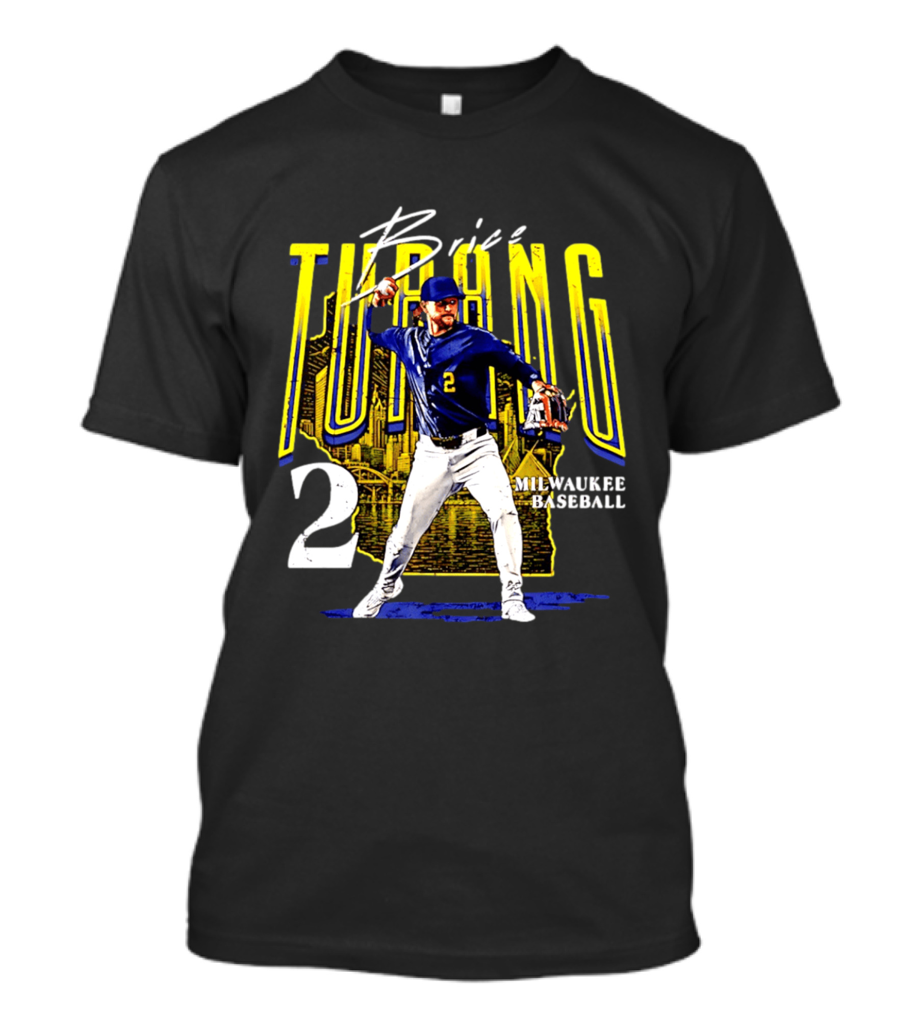 Brice Turang Milwaukee Baseball Player Number 2 T-Shirt