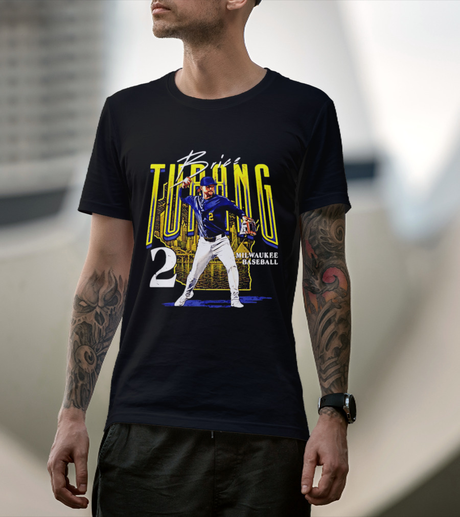 Brice Turang Milwaukee Baseball Player Number 2 T-Shirt