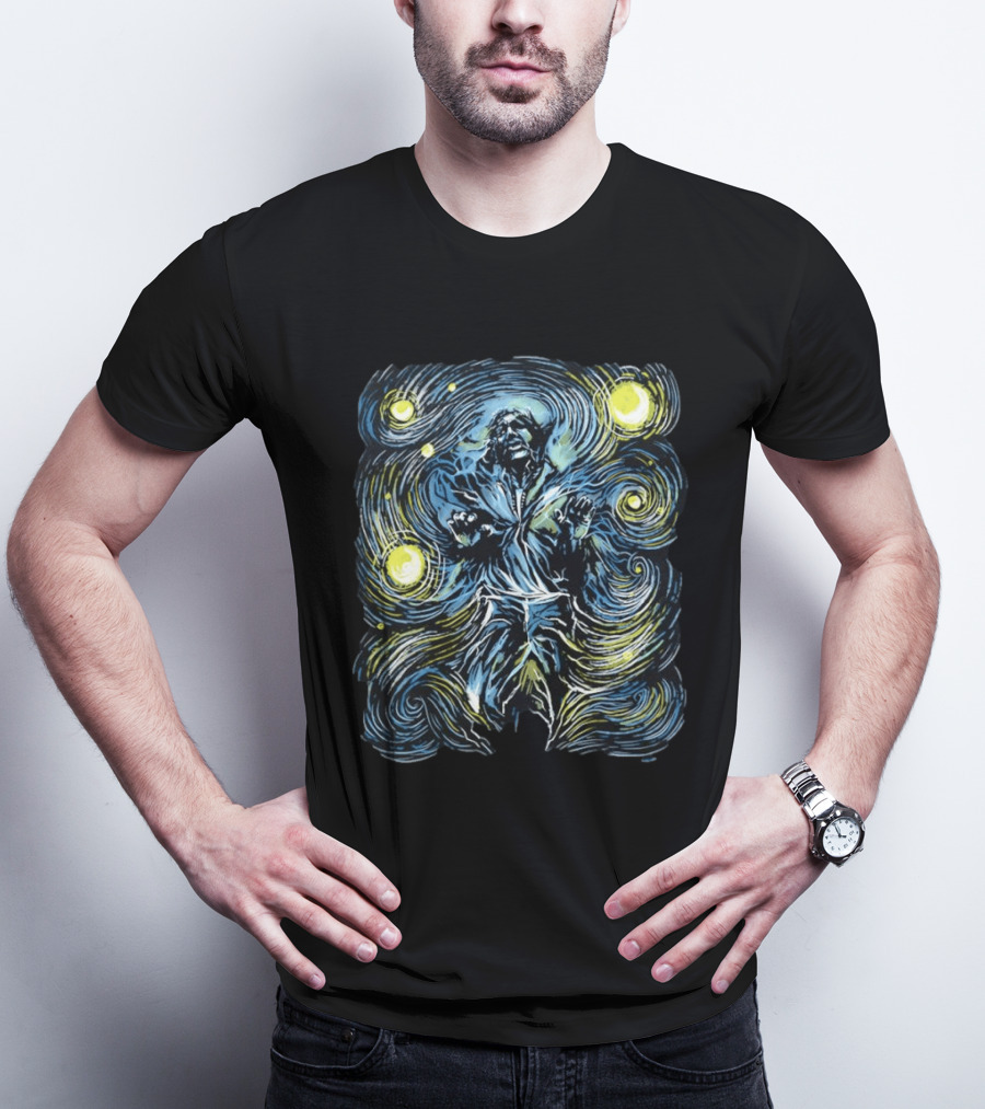 Starry Night Han Solo In Carbonite Van Gogh T-Shirt