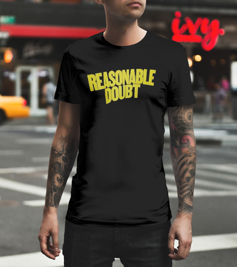 Reasonable Doubt Jay Z Hip Hop Rap Album Classic Bold Yellow T-Shirt
