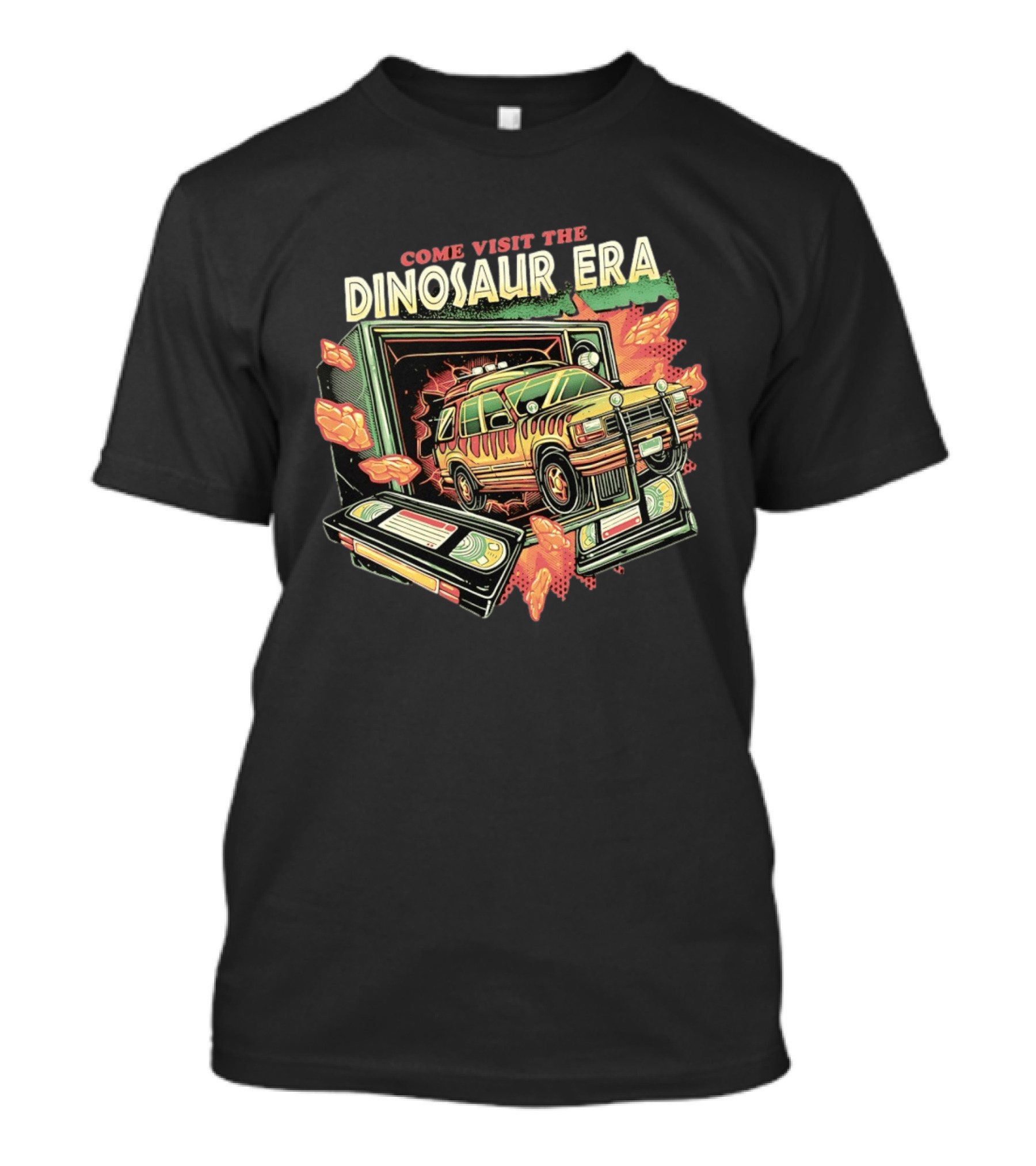 Come Visit The Dinosaur Era Jeep Bursting Through TV T-Shirt
