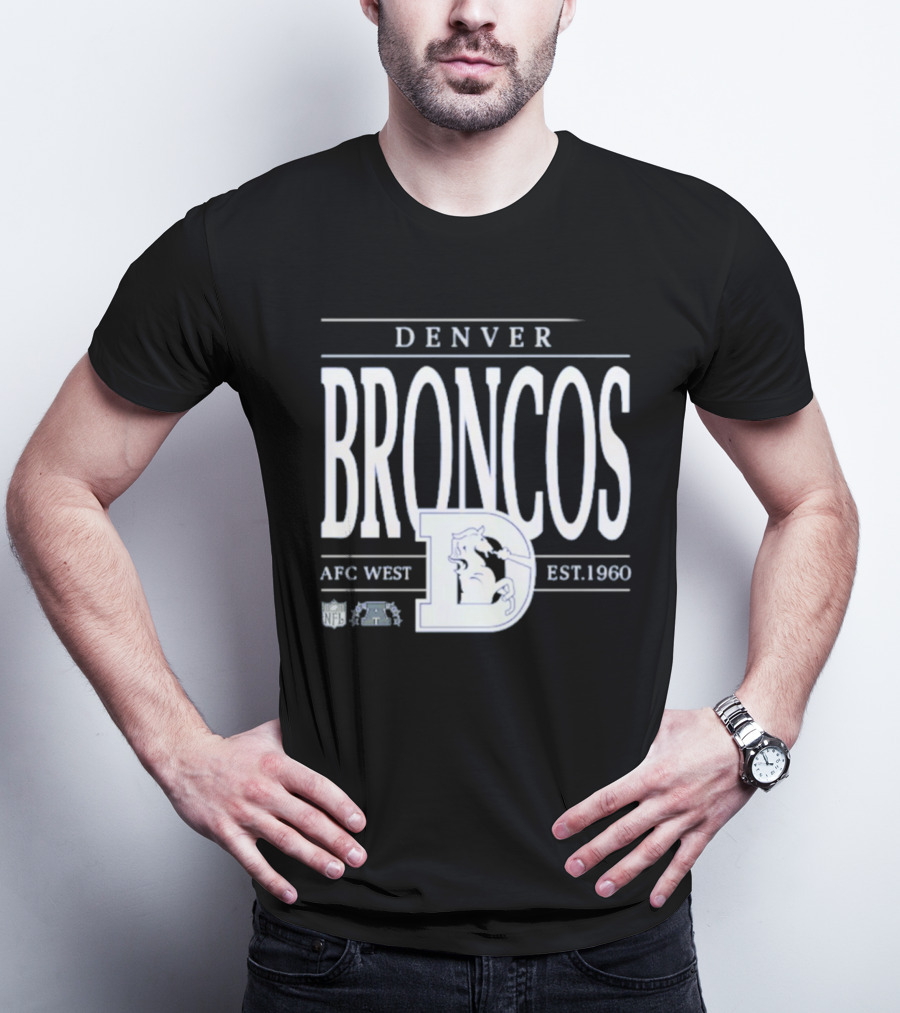 Denver Broncos AFC West Est 1960 NFL Football Retro D T-Shirt