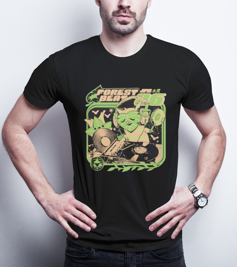 Forest Beat Korok DJ Vinyl Turntable Japan Music 86 T-Shirt