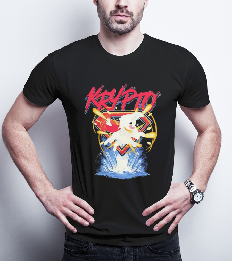 Krypto The Superdog With Superman Symbol And Skateboard T-Shirt
