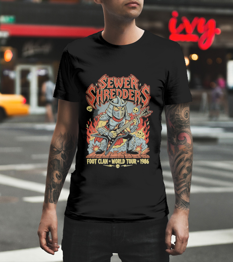 Sewer Shredders Foot Clan World Tour 1986 T-Shirt