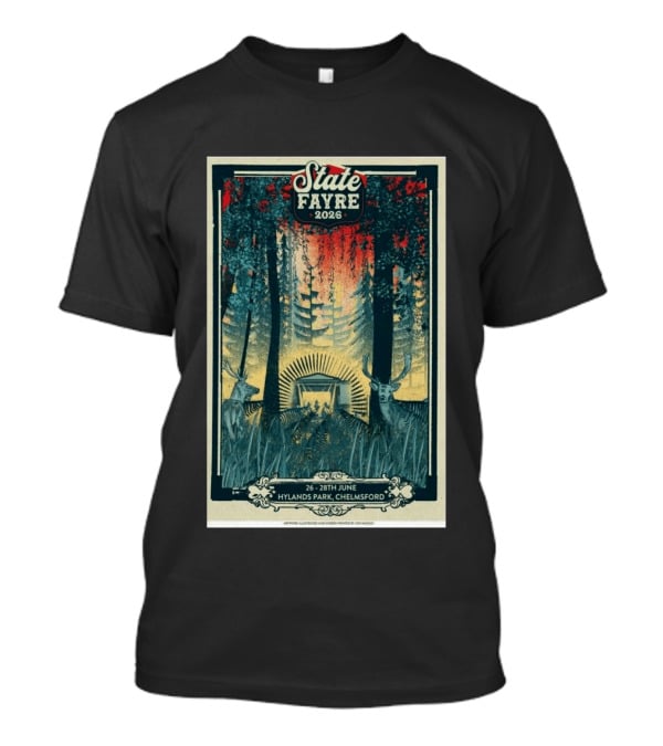 State Fayre 2026 Hylands Park Chelmsford June 26 28 Forest Deer Scene T-Shirt