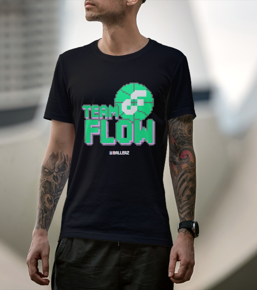 Team Flow Ballerz Pixel Basketball T-Shirt