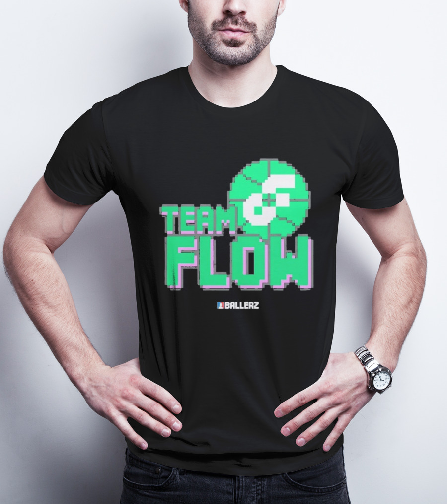Team Flow Ballerz Pixel Basketball T-Shirt