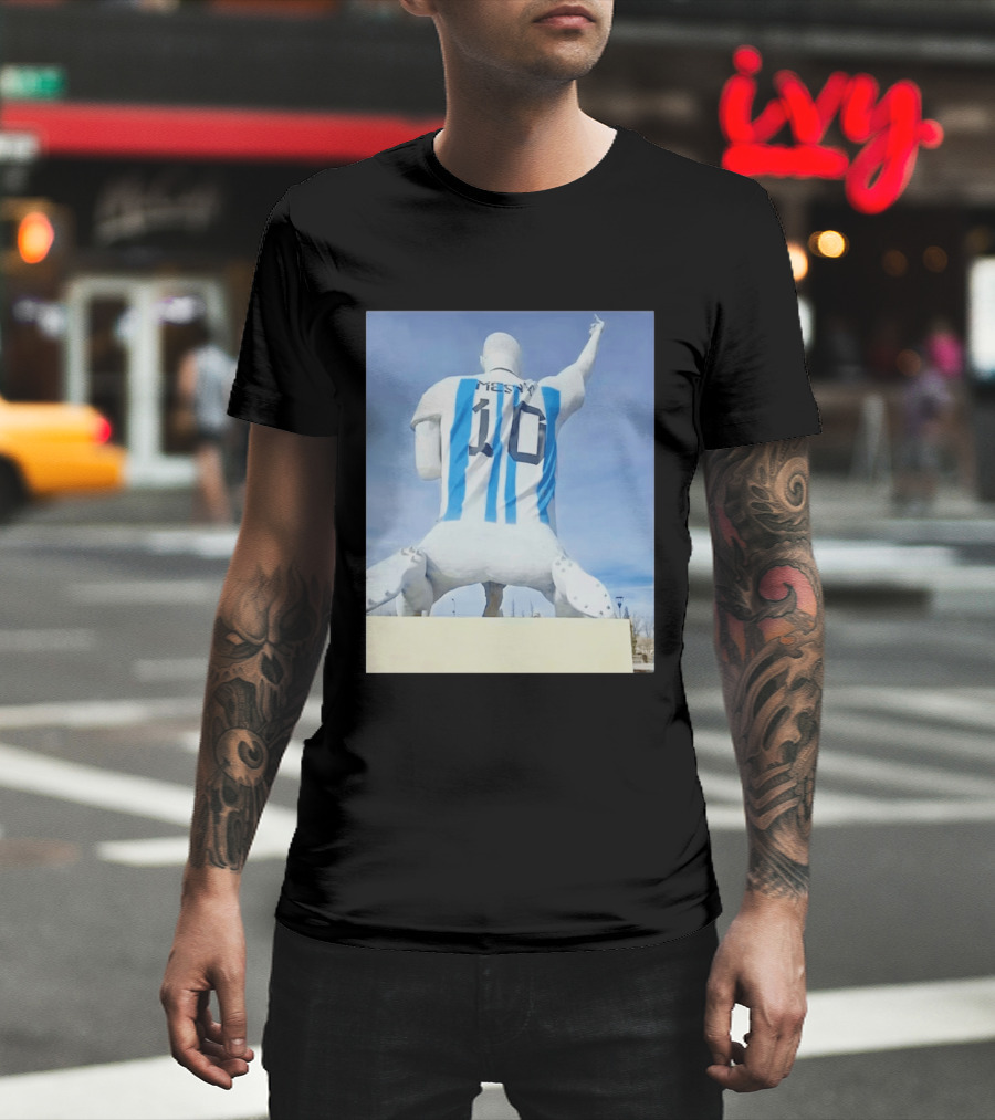 Lionel Messi 10 Argentina Jersey Statue Meme T-Shirt