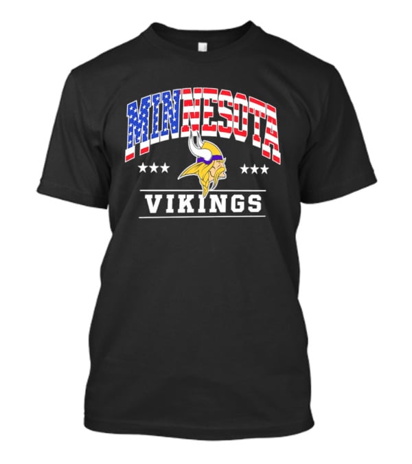 Minnesota Vikings 1776 2026 250 Years American Flag Stars T-Shirt