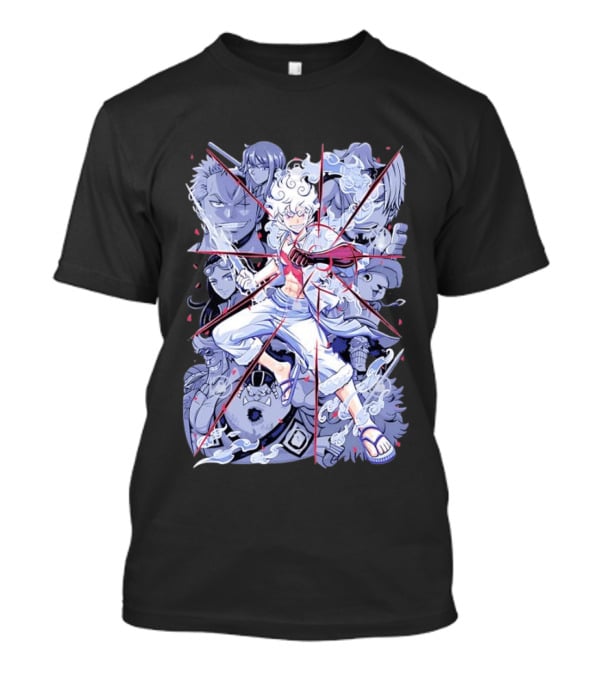 Luffy Gear Fifth Transformation With Crew Fearless Adventure T-Shirt