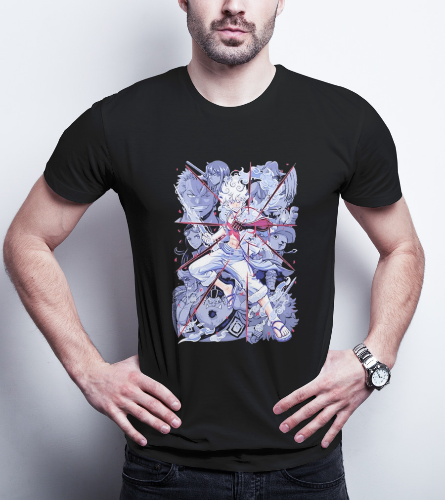 Luffy Gear Fifth Transformation With Crew Fearless Adventure T-Shirt