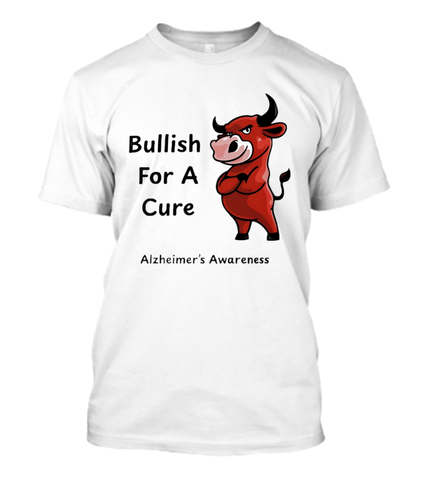 Bullish For A Cure Alzheimer's Awareness Red Bull T-Shirt
