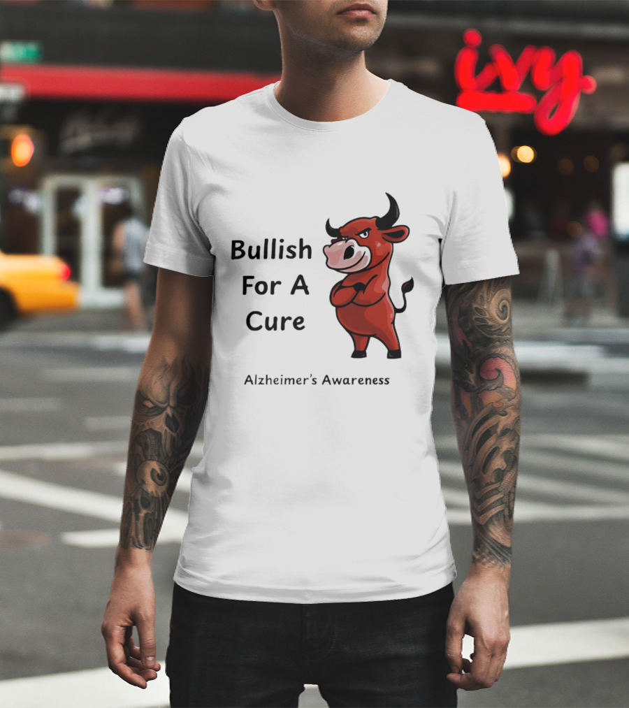 Bullish For A Cure Alzheimer's Awareness Red Bull T-Shirt