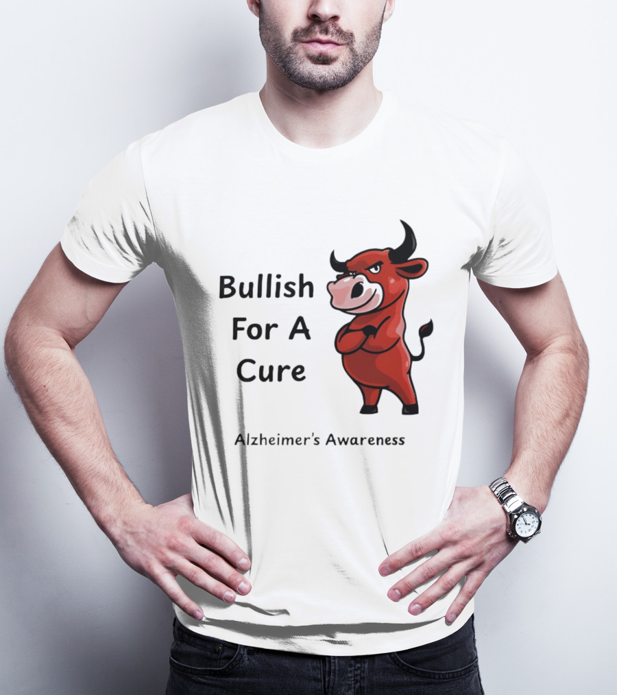 Bullish For A Cure Alzheimer's Awareness Red Bull T-Shirt