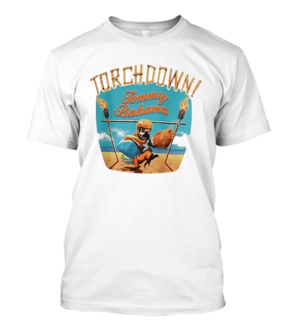 TORCHDOWN Tommy Bahama Parrot Beach Football T-Shirt