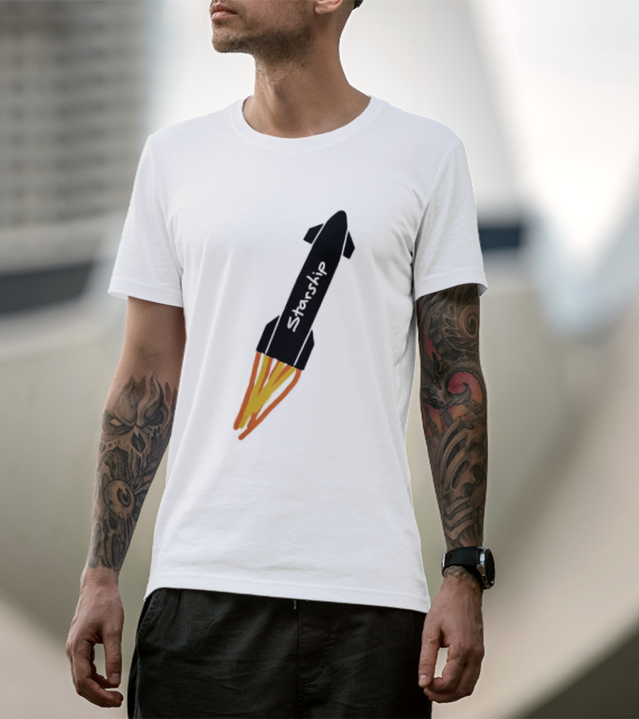 Starship Rocket SpaceX Space Exploration T-Shirt