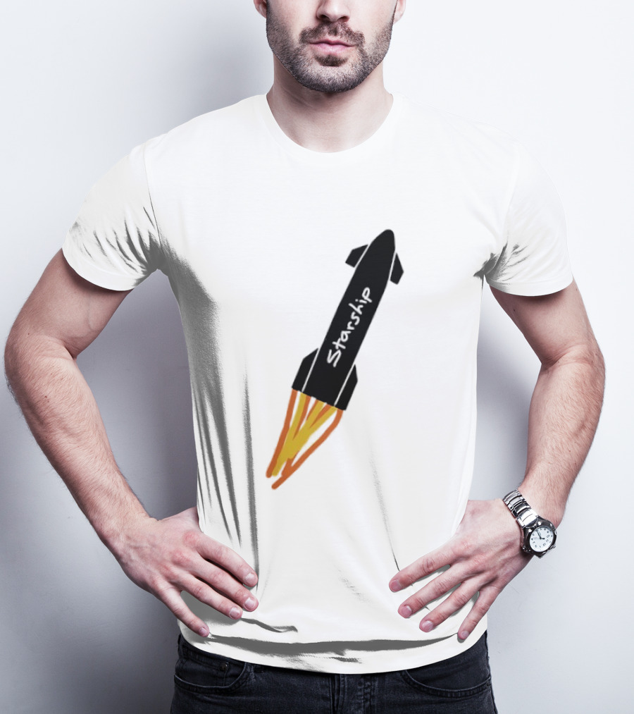 Starship Rocket SpaceX Space Exploration T-Shirt