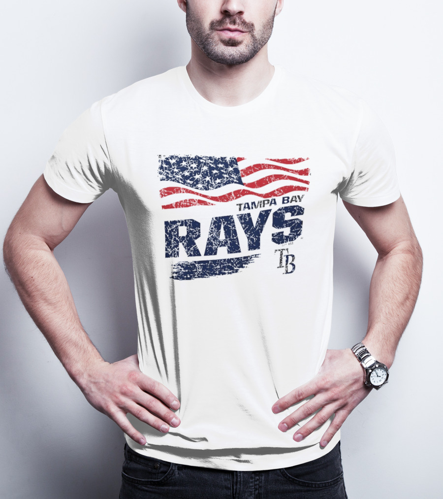 Tampa Bay Rays 4th Of July American Flag T-Shirt