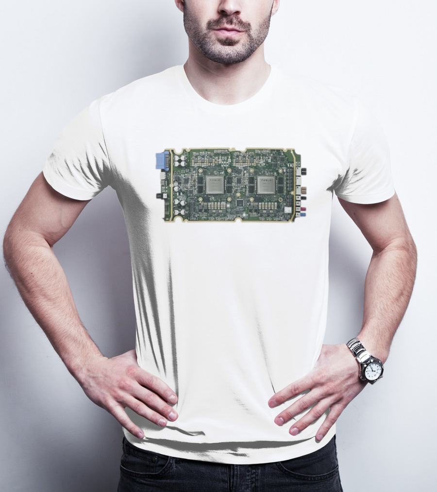 Tesla HW3 Brain Circuit Board Hardware 3 Neural Processing Chip T-Shirt