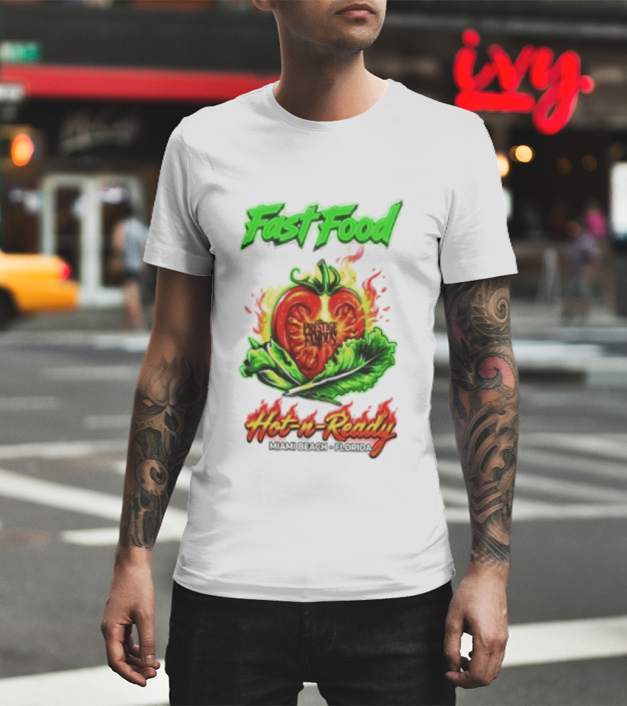 Fast Food Prestige Famous Hot N Ready Miami Beach Florida T-Shirt