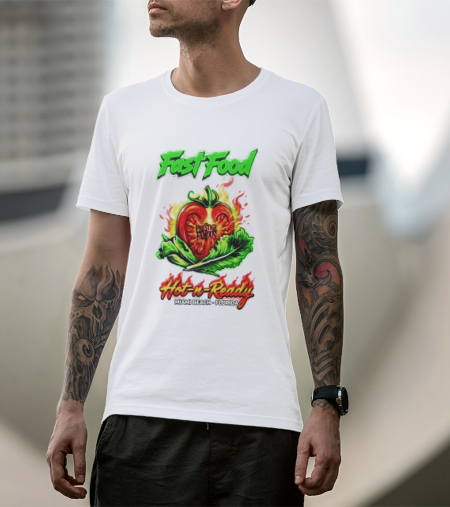 Fast Food Prestige Famous Hot N Ready Miami Beach Florida T-Shirt