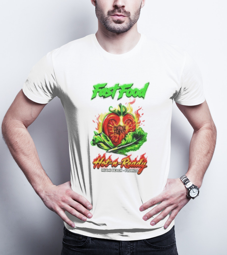 Fast Food Prestige Famous Hot N Ready Miami Beach Florida T-Shirt