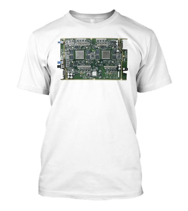 Tesla HW4 Brain Circuit Board Computer Chip Technology T-Shirt