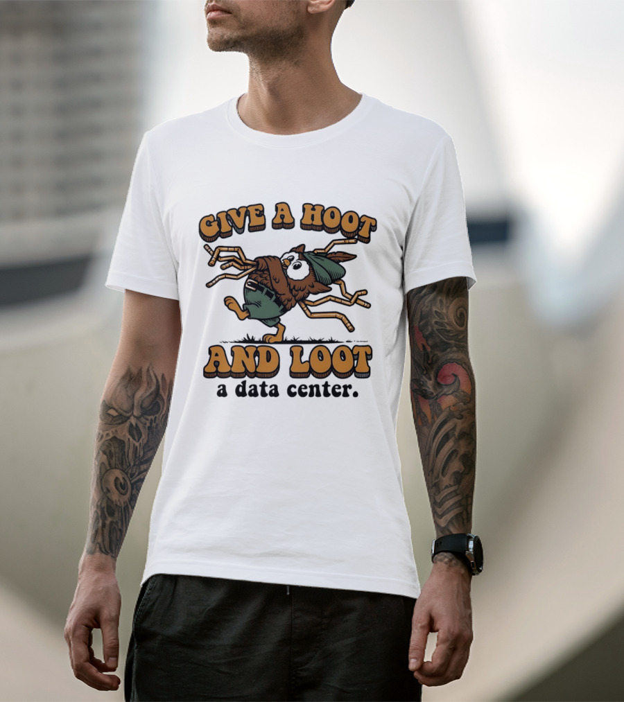 Give A Hoot And Loot A Data Center Owl With Circuit Board Wings T-Shirt