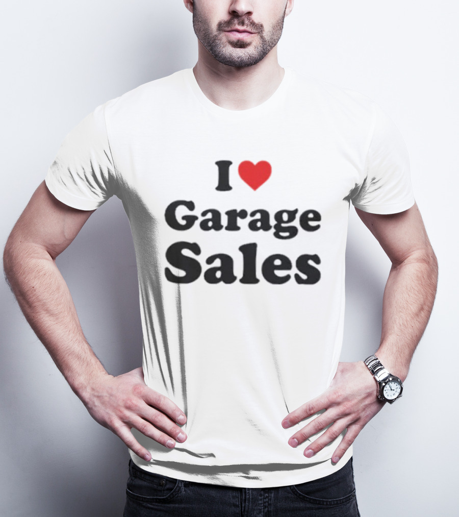 I Heart Garage Sales Retro Style Enthusiast Appeal T-Shirt