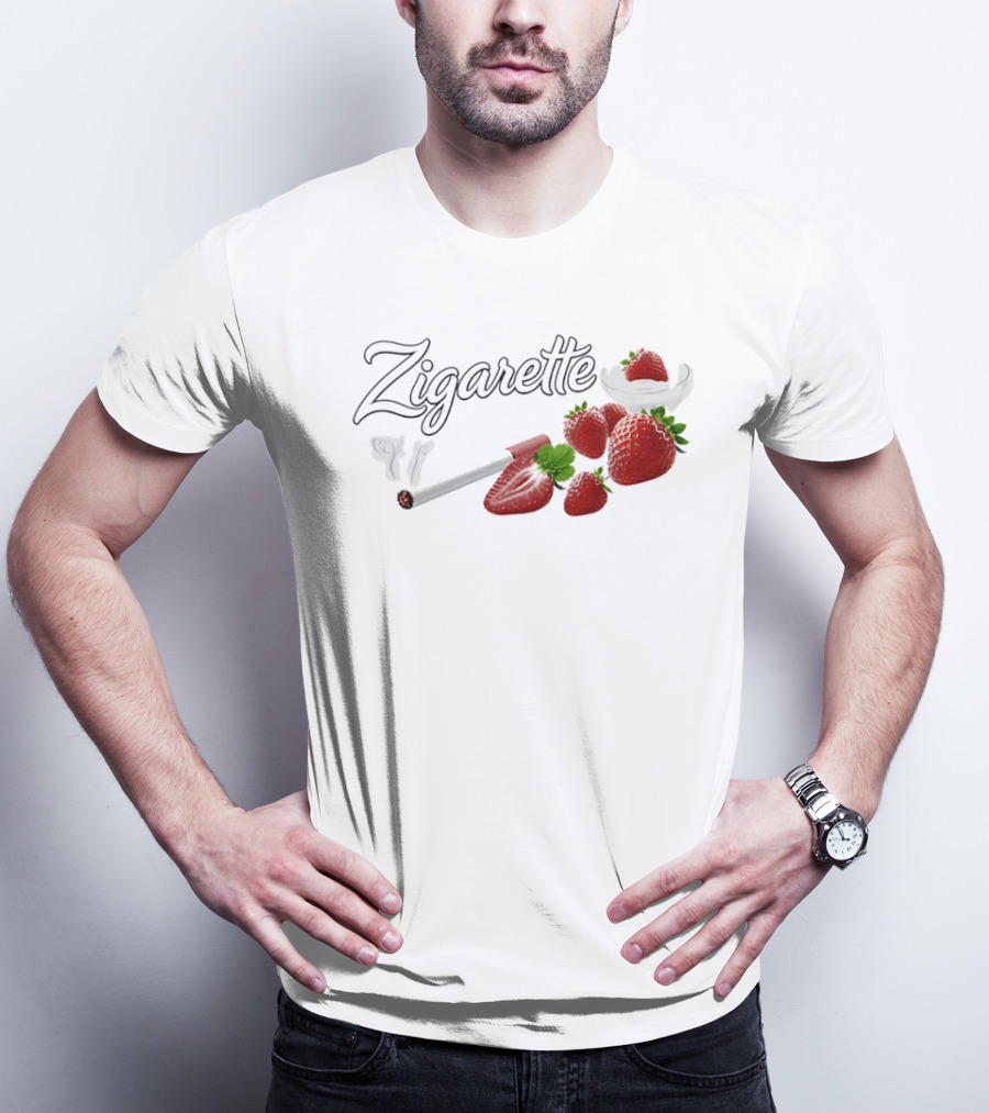 Zigarette Strawberry Cigarette Fruit Smoke Red Berries T-Shirt