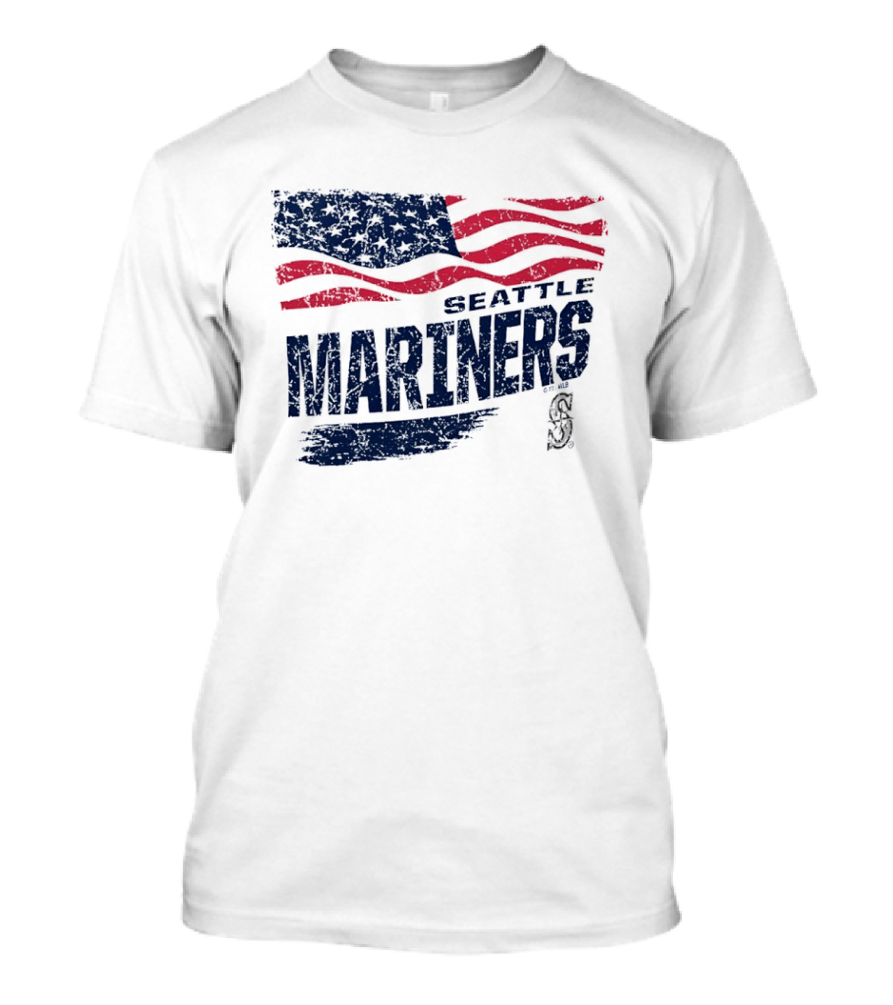 Seattle Mariners Fourth Of July American Flag Celebration T-Shirt