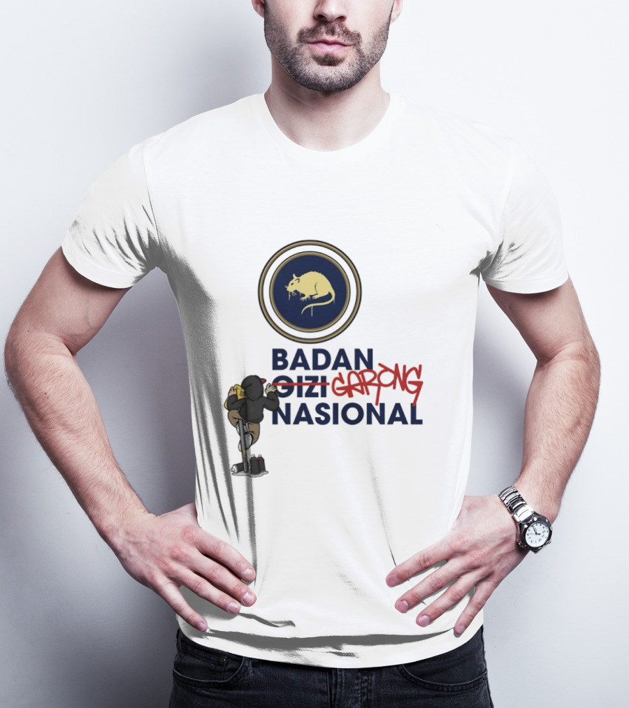 Badan Gizi Garong Nasional Indonesia Rat Symbol Satire T-Shirt
