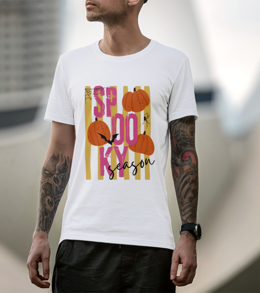 Spooky Season Pumpkins Bats Spiders Halloween 2026 T-Shirt