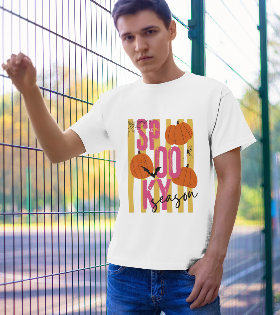 Spooky Season Pumpkins Bats Spiders Halloween 2026 T-Shirt