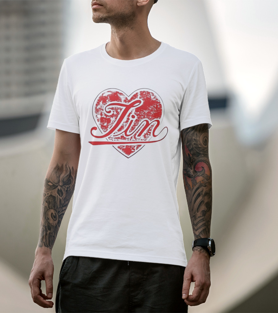BTS Army Red Jin Heart T-Shirt