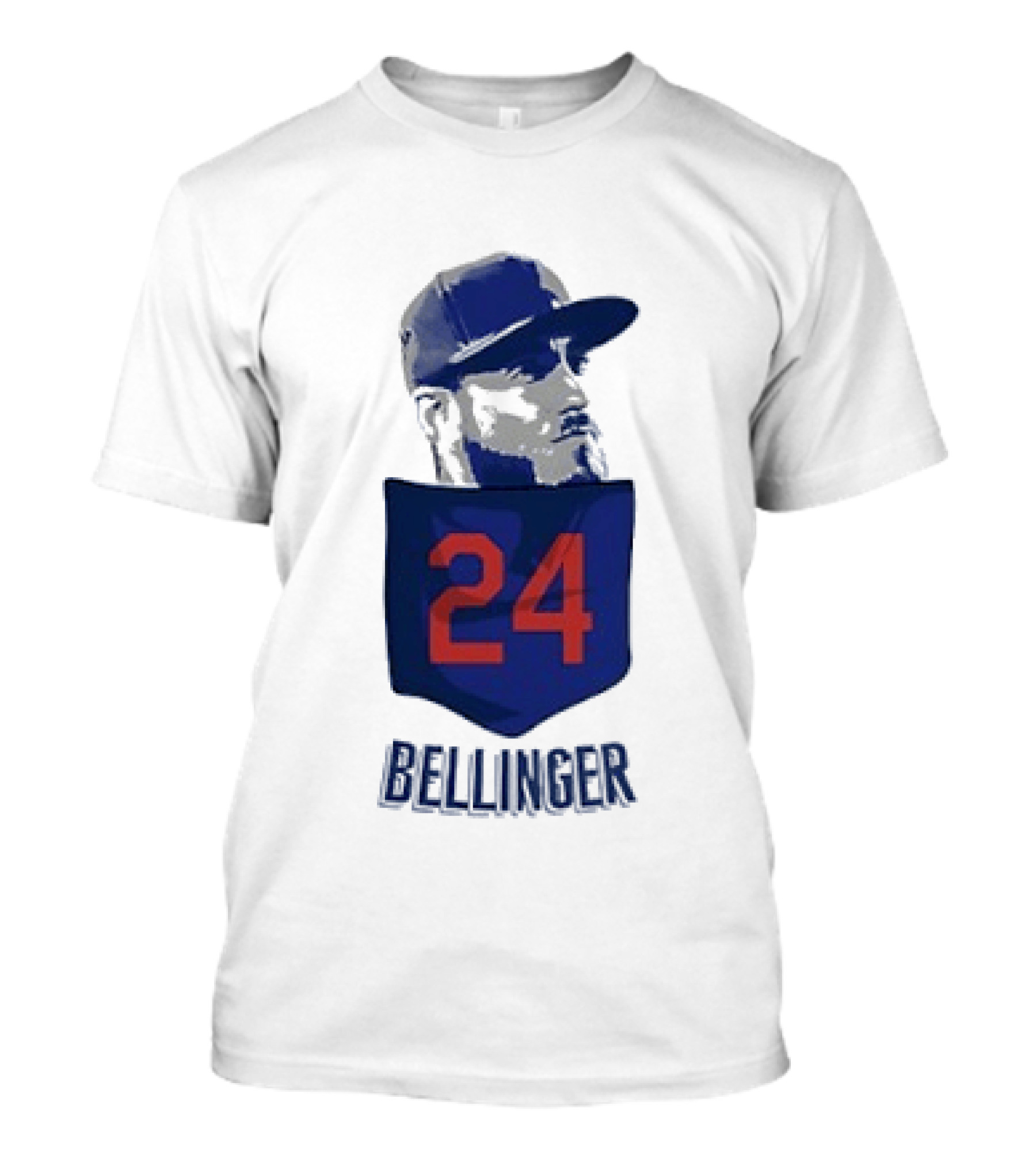 Cody Bellinger 24 Chicago Cubs Bellinger Baseball MLB Pocket Cap T-Shirt
