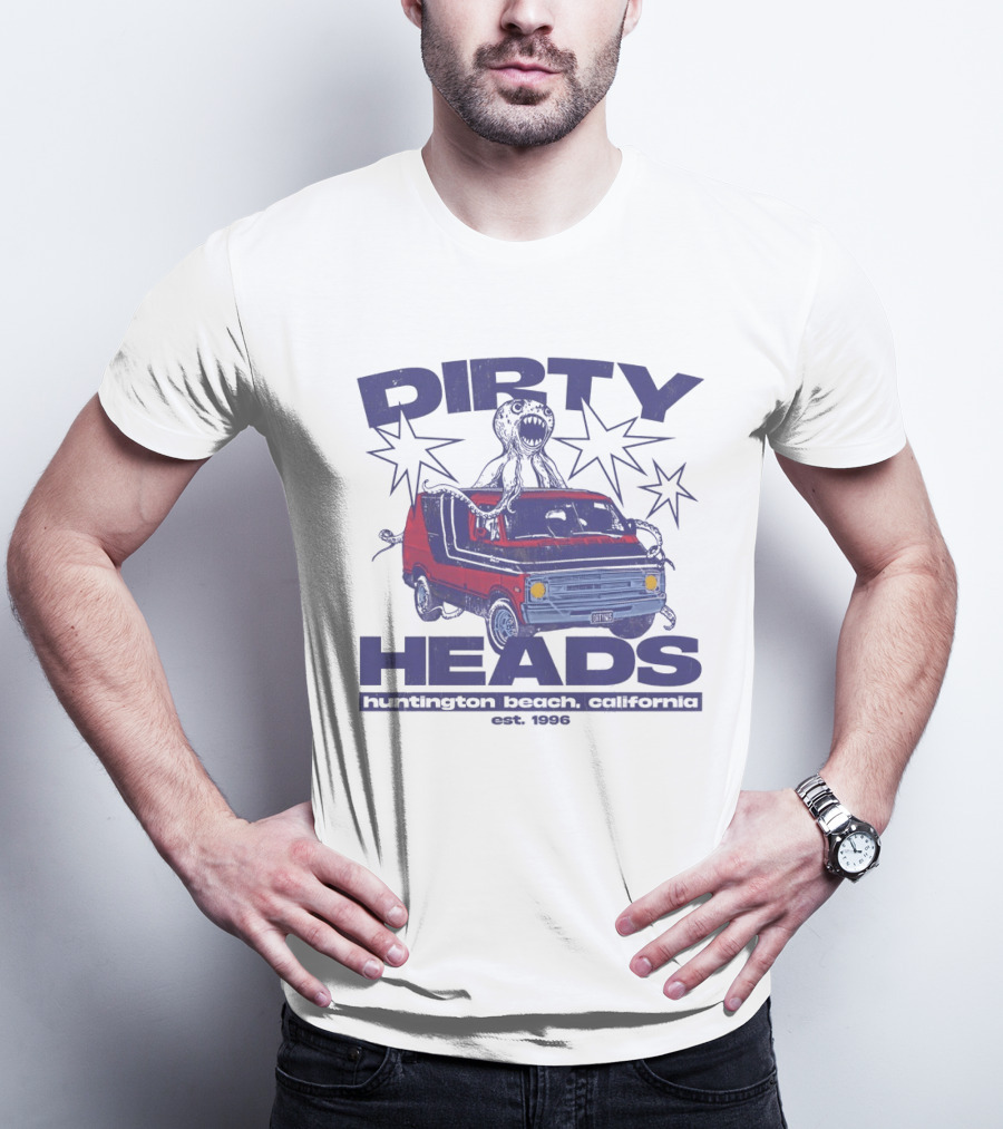 Dirty Heads Huntington Beach California Van And Octopus Est. 1996 T-Shirt