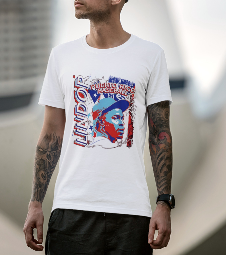 Francisco Lindor Puerto Rico Baseball MLB Player T-Shirt