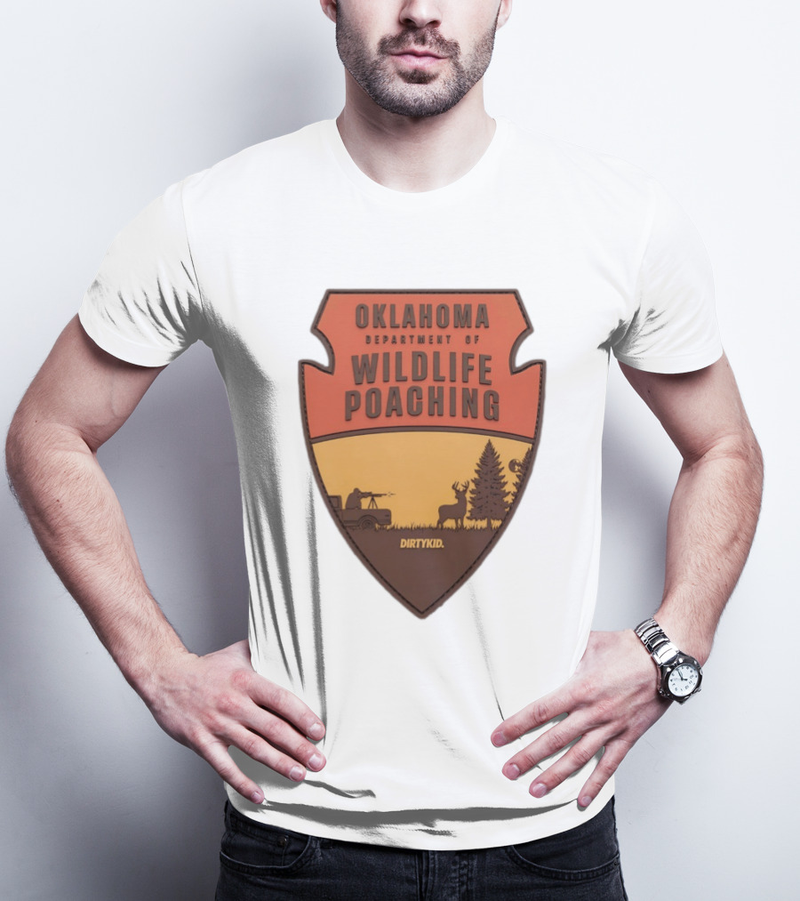 Oklahoma Wildlife Poaching Badge By DirtyKid T-Shirt
