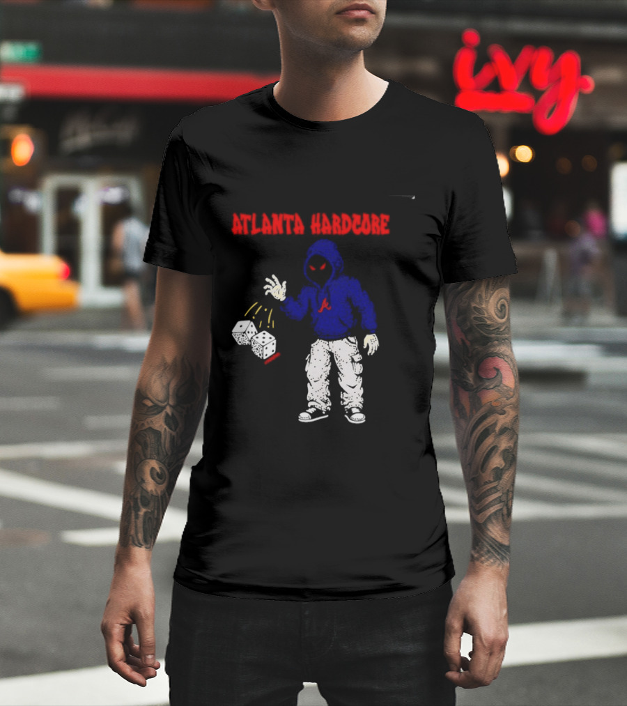 Atlanta Hardcore Braves Dice Throw Streetwear T-Shirt