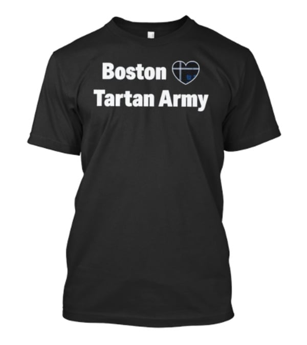 Boston Heart Tartan Army Vintage Scottish Pride T-Shirt