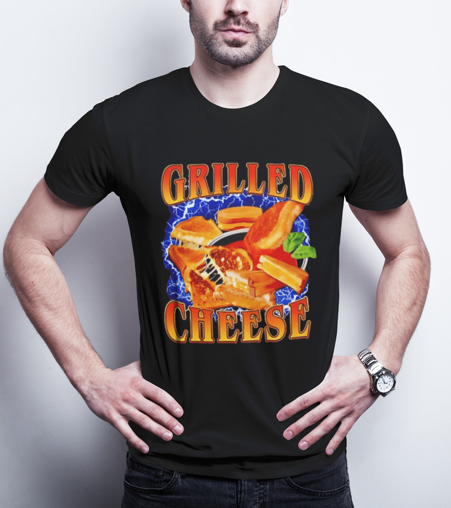 Grilled Cheese Lightning 90s Bootleg Blue T-Shirt
