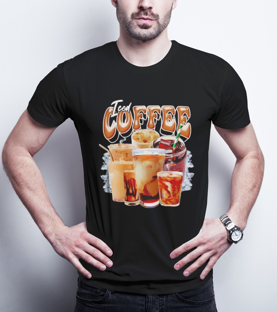 Iced Coffee Collage Iced Drinks Bootleg Vintage Aesthetic T-Shirt