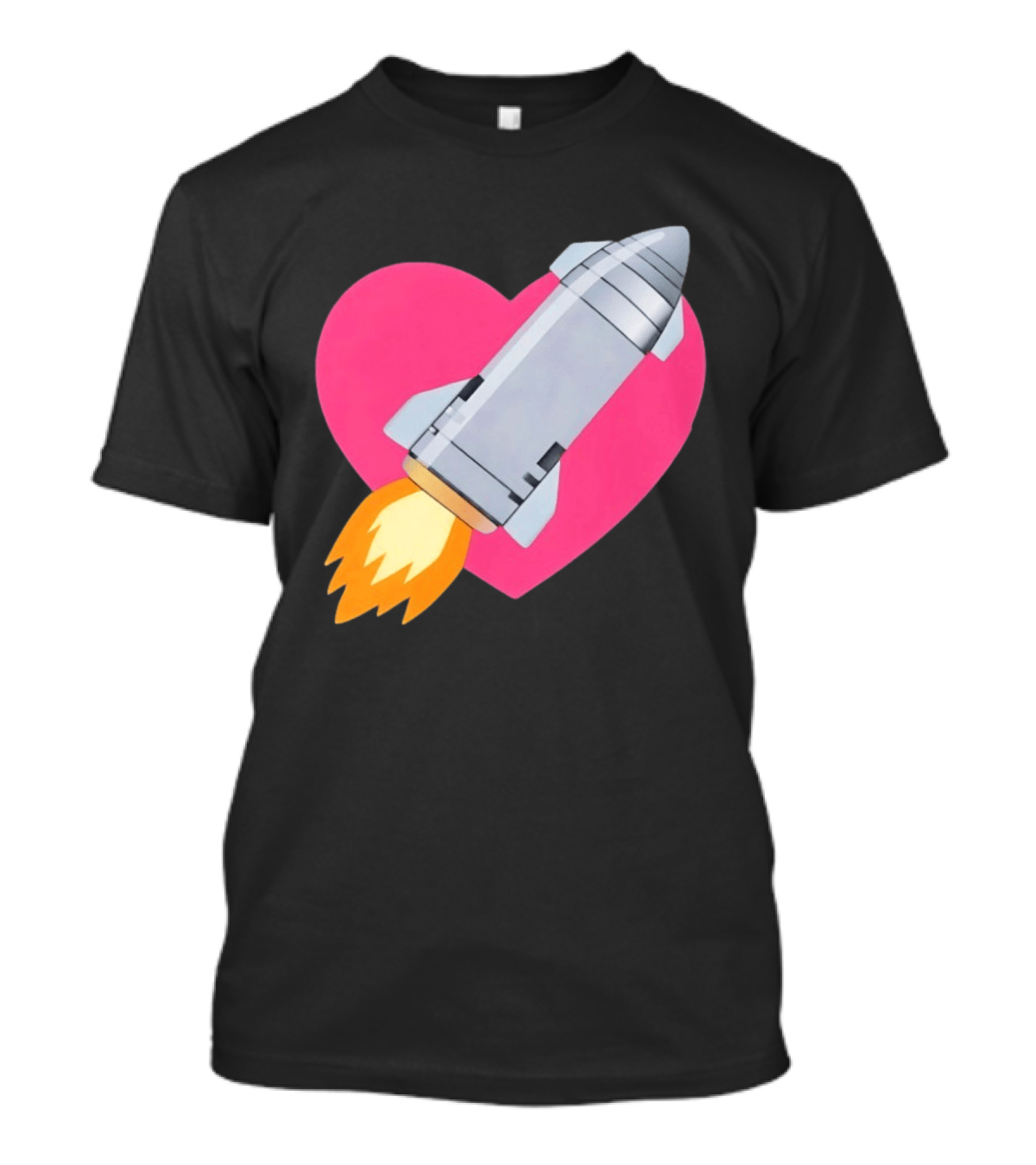 Merger Rocket Heart Space Love Launch T-Shirt